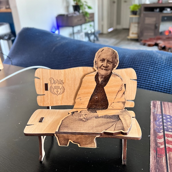 Memorial Bench and Memory Chair Svg Laser Cut Files V2 - Rustic Garden ...