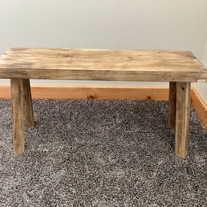 Rustic Wooden Display Bench - Etsy