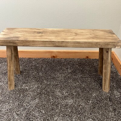 Rustic Wooden Display Bench - Etsy