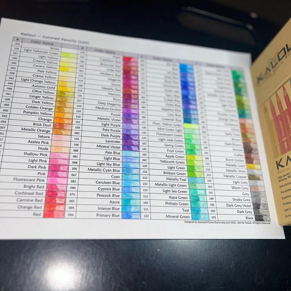 Derwent Chromaflow - 150 Colored Pencil Set - Original PDF DIY Color ...