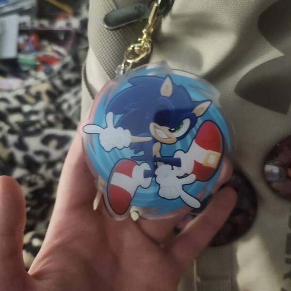Sonic Adventure Acrylic Pin Badge Unofficial Fan Merch - Etsy