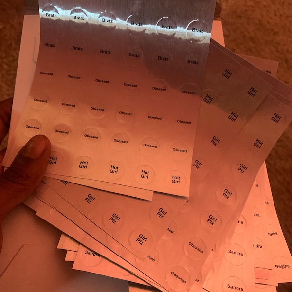 Extra Small Round Stickers for Placing Names of Lip Gloss and Lipsticks ...