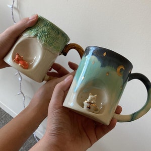 Napping Cat Mug Made to Order One of a Kind Handmade - Etsy