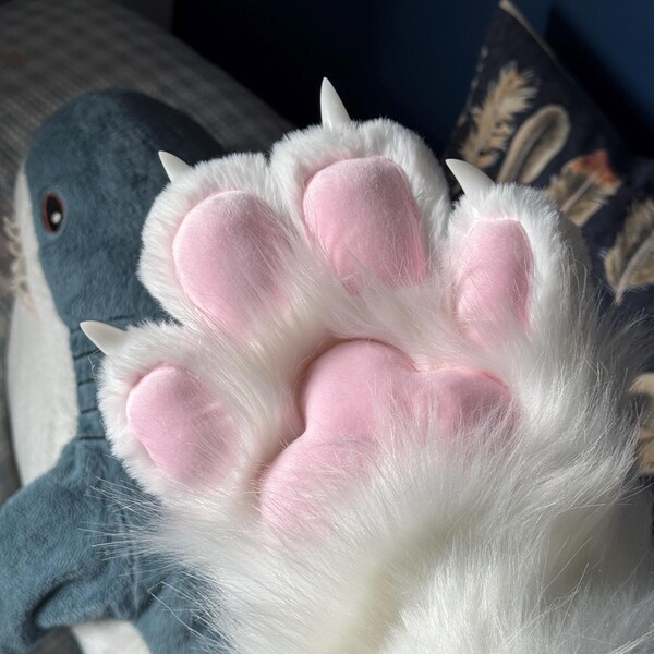 17 Colorsfursuit Furry Cat Paws With Claw, Fursuit Cat Gloves, Cosplay ...