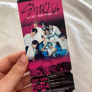 Stray Kids Ticket Souvenir BST Hye Park Festival Inspiration - Etsy