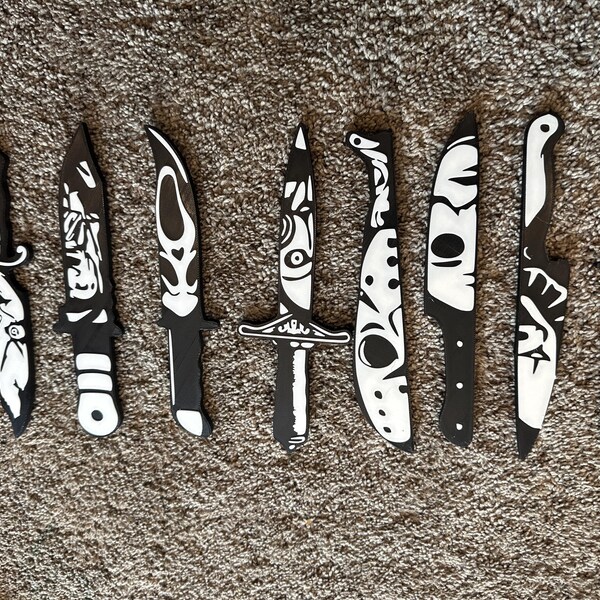 Horror Set Splatter White! Plastic 8 Pieces Ghostface,chucky, Freddy ...