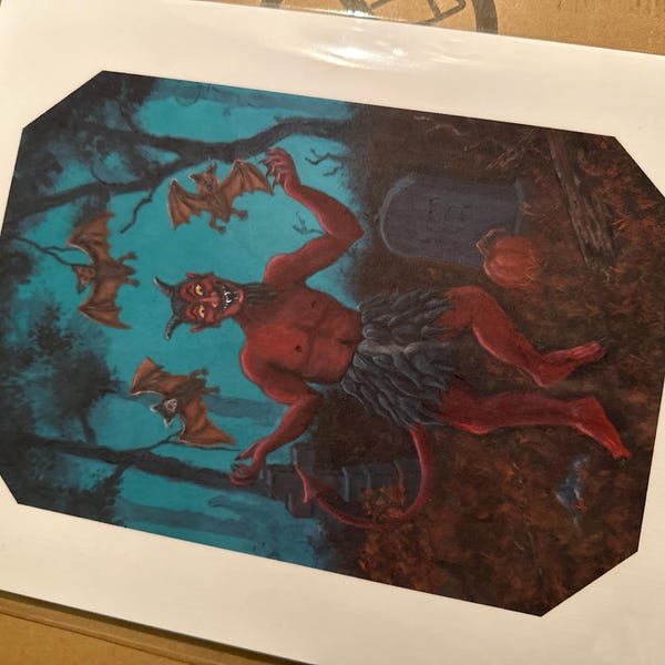 Old Scratch Halloween Devil Fine Art Print / Unique Gothic and Vintage ...