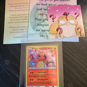 Birthday Charmander Celebration Trading Card Cute Gifts for Him and Her ...