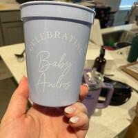 Custom Celebrating Baby Can Coolers, Personalized Baby Shower Can ...