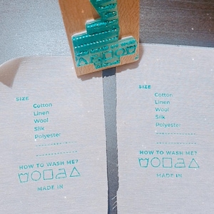 Stamp for Garment Tags With Fiber Content and Care Instructions, Size ...