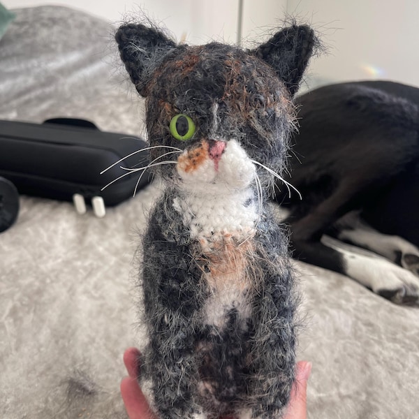Custom Crochet Cat, Amigurumi Custom Pets, Crochet Pet Memorial, Look Alike Cat, Personalized ...