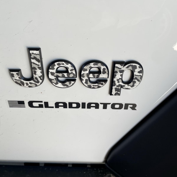 Animal Print Jeep Emblem Sticker Decal, Wrangler JK, TJ, JL, Gladiator ...