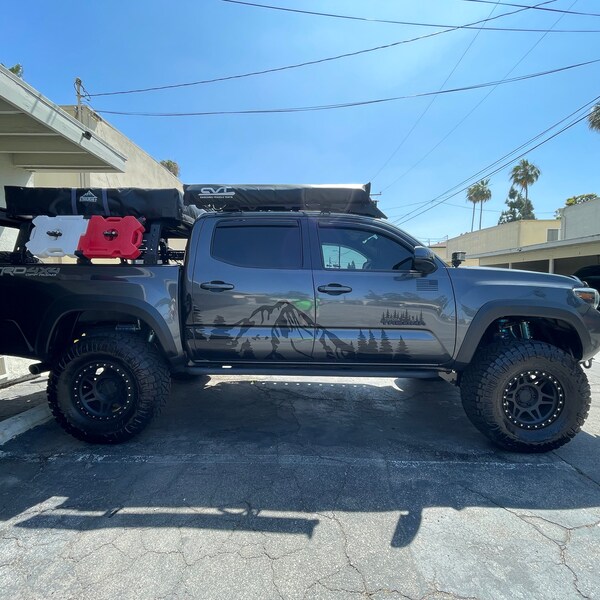 Decal Sticker Sport Mountains Forest Compatible With Toyota Tacoma 2005 ...
