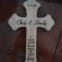 Our Wedding Day Personalized Wood Cross, Gifts for Wedding, Religious ...