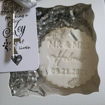 CUSTOM Names Mr and Mrs With Date Cookie Biscuit Stamp Fondant Cake ...