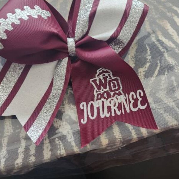 Black and Gold Cheer Bow, Custom Team Squad Bows, Great Sideline School ...