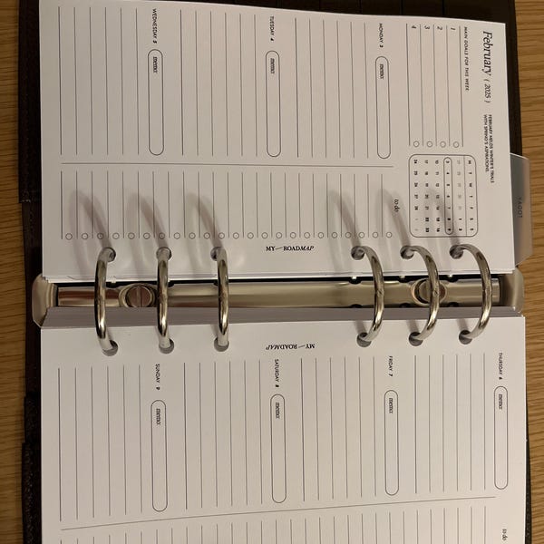 Habit Tracker Half Pages Inserts 1 Edition Ring Binder Inserts Inserts ...