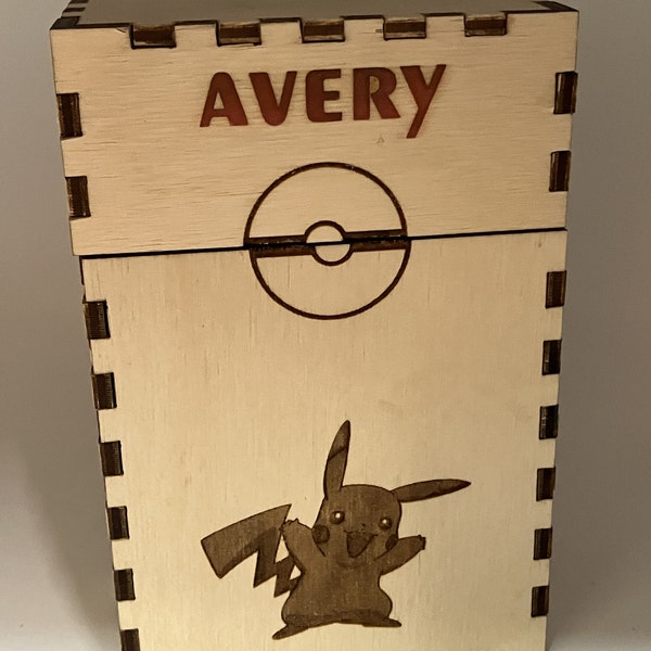 Pokemon Card Box Laser Cut File | Pokemon Card Holder SVG | Trading ...