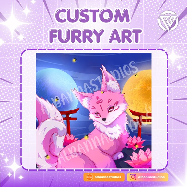 Custom Drawing Anime Character Furry Commission, Fursona, Anthro, Furry ...