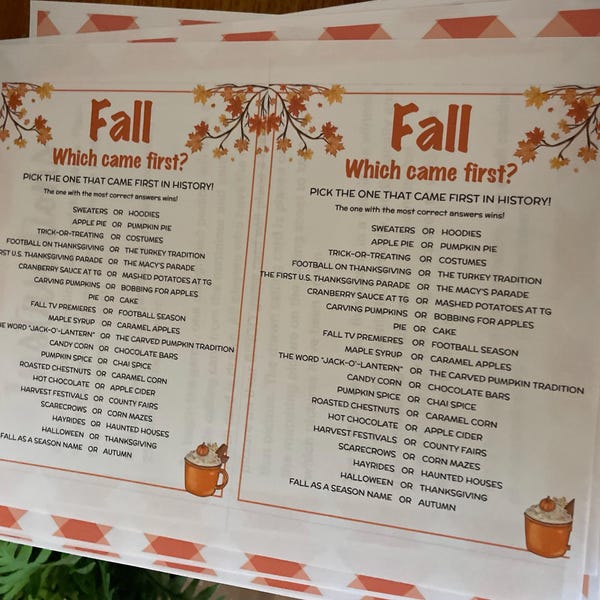 Fall Which Came First, Fall Season, Autumn Match Uptrivia Game ...
