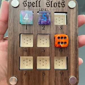 D&D Spell Slot Tracker Dungeons and Dragons Spell Counter Spell Slot ...