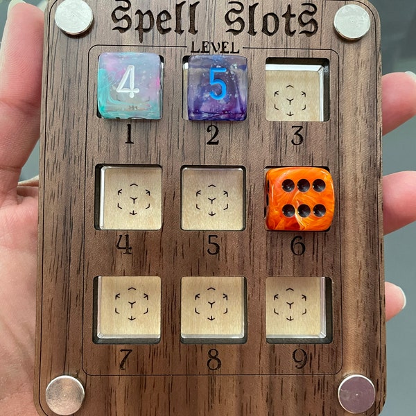D&D Spell Slot Tracker Dungeons and Dragons Spell Counter Spell Slot ...