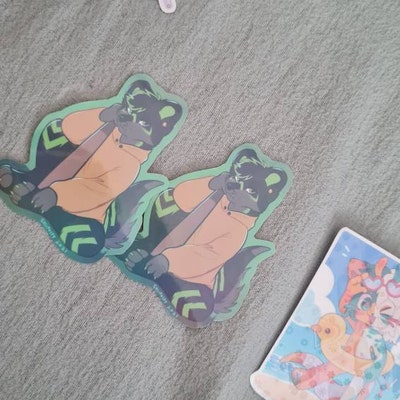 Furry Fursona Custom YCH Badge Fursona Fursuiting Badge Cute Kawaii ...