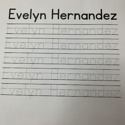 Custom Name Handwriting Practice Personalized Name Handwriting Name ...