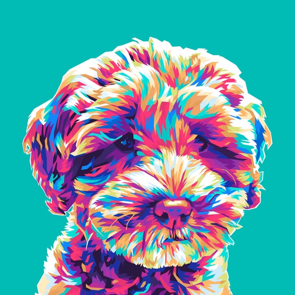 Personalized Pet Portrait Pop Art. Dog Portrait, Cat Portrait - Etsy