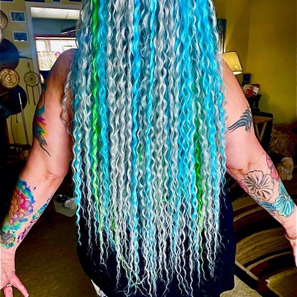 Men's Black Dreadlocks, Short Dreadlocks for Undercut, Synthetic Dreads ...