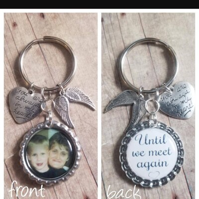 Memorial Keychain Memorial Gift Memorial Keepsake Photo Keepsake Photo ...