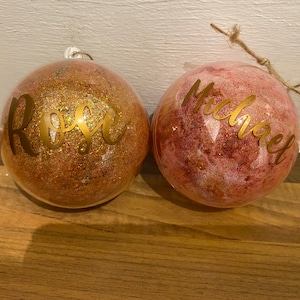 Christmas Bauble Name Labels, Decal Vinyls, Personalised Name Labels ...