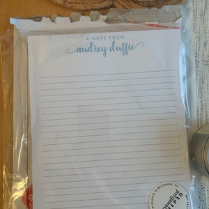 Personalized Notepad A Note From Elegant Script Notepad | Etsy
