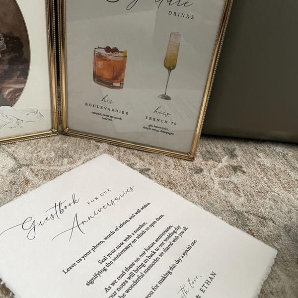 Handmade Paper Menu With Bow, Wedding Menus Handmade Paper, Deckled ...