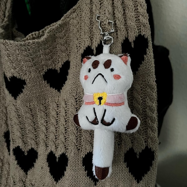 Pop Cat Meme Plush Keychain - Etsy