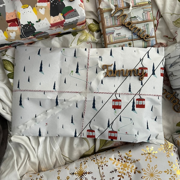 Wrapping Paper Tags & String - Etsy