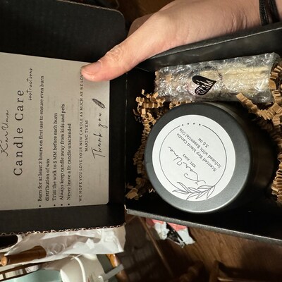 7 Oz Handmade Soy Candle and Wax Sachet Gift Box Mothers Day Candle ...