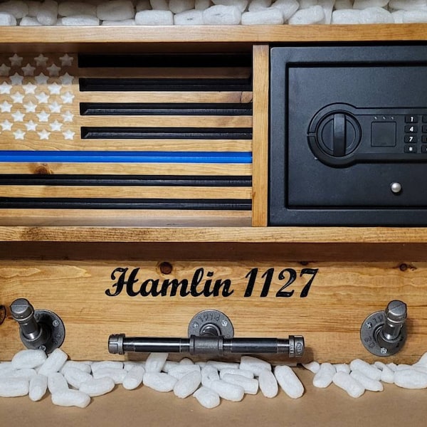 Police Duty Gear Rack - Vest Holder - Thin Blue Line Warrior Rack ...