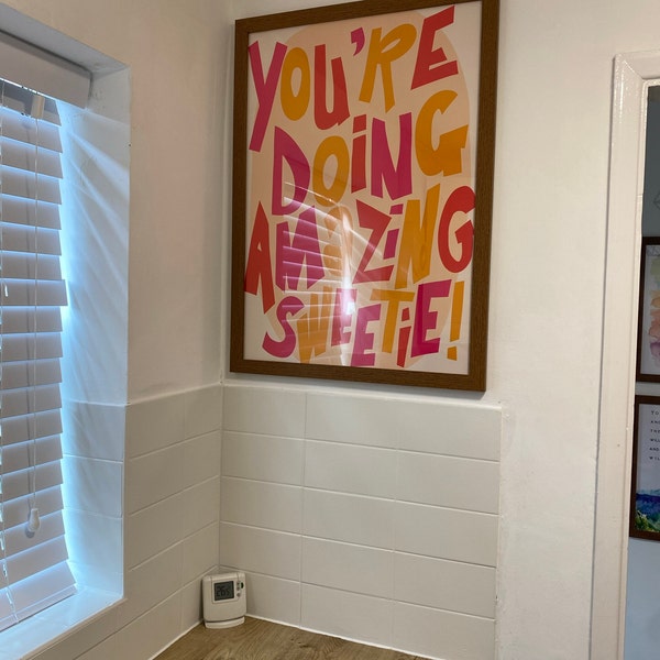 Affirmation Wall Art Teen Girl Room Decor Retro Art Print, Maximalist ...