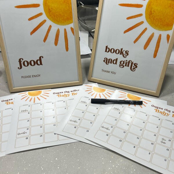 Sun Party Food Table Sign 1st Trip Around the Sun Sunshine Birthday ...