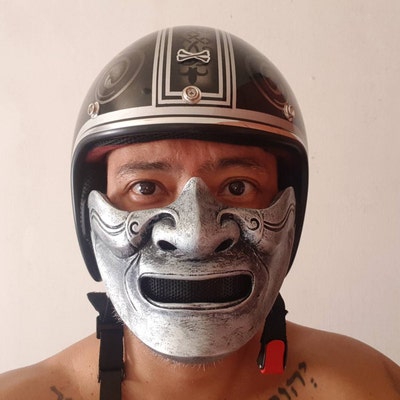 Half Knight Warrior Samurai Mask, BB Gun Airsoft Mask, Halloween ...