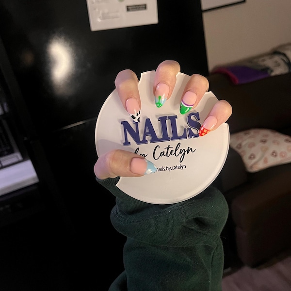 New! Custom Nail Logo| 3D Acrylic Nailfie Photo Prop, Nail Technician ...