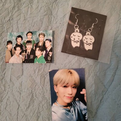 Handmade ATEEZ Atiny Yeosang Hehetmon Drawing Kpop Earrings - Etsy
