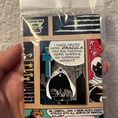 Moon Knight Random Bullshit Go Meme Custom Fan Made Enamel Pin 2.25 ...