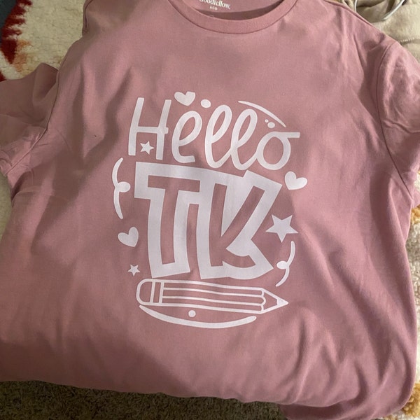 Hello TK Svg| Transitional Kindergarten First Day| TK Teacher Shirt Svg ...