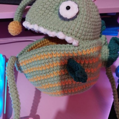 Crochet Fish Crossbody Bag,handmade Fish Bag,knitted Fish Bag,crochet ...