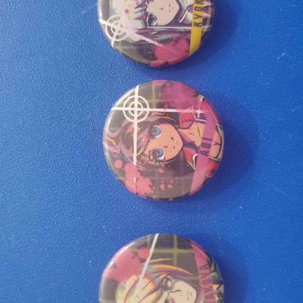 Danganronpa Splat Buttons (junko Enoshoshima, Komaeda Nagito, Kokichi ...
