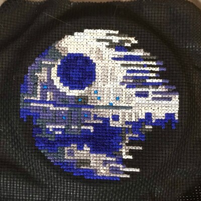 Geek Cross Stitch Pattern, Death Star Crossstitch PDF, Star Wars ...