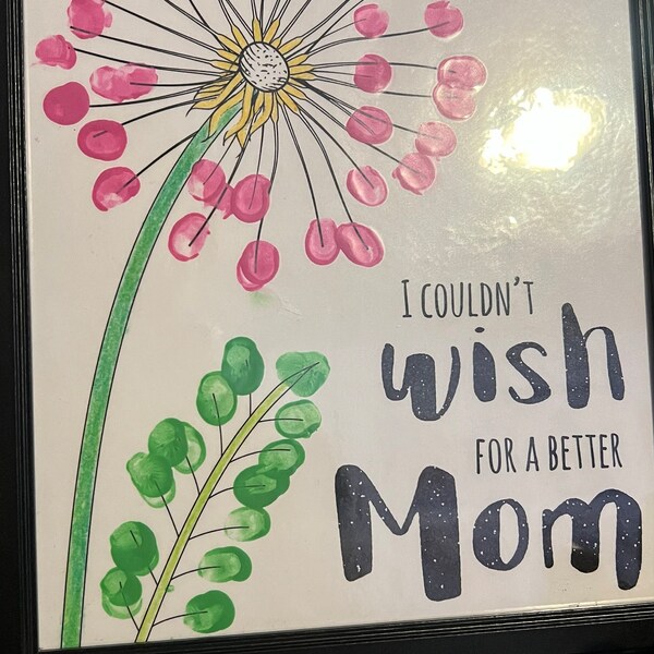 Mother's Day Finger Paint Art Printable Dandelion DIY Kid's Art ...