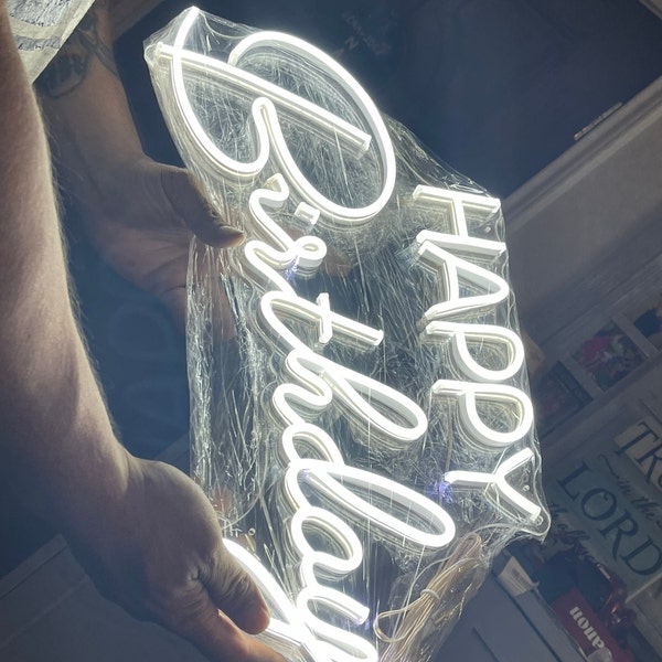 Happy Birthday Neon Sign | Custom Neon Sign | Led Neon Sign | Custom ...